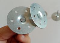 China 50mm Round Perforated Base Insulation Anchor Pins With Self Locking Washers for sale