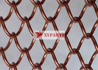 China 6x6mm Aperture Aluminum Metal Mesh Shower Curtain By Metal Coil Drapery for sale