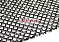 China 6x6mm Aperture Aluminum Metal Mesh Shower Curtain By Metal Coil Drapery for sale