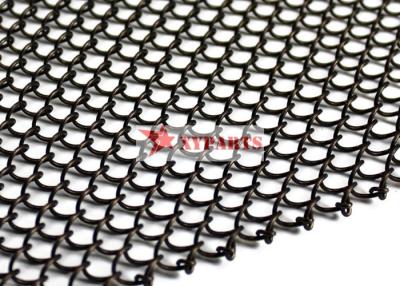 China 6x6mm Aperture Aluminum Metal Mesh Shower Curtain By Metal Coil Drapery for sale