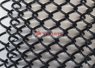 China Black Color Architectural Metal Coil Mesh Curtain For Interior Decoration for sale