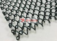 China Black Color Architectural Metal Coil Mesh Curtain For Interior Decoration for sale