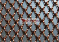 China 1.0mm Wire Architectural Metal Coil Curtain With Ceiling Mounted Track System for sale