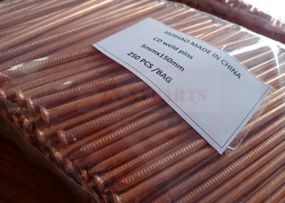 China Copper Plated Mild Steel Cd Weld Pins 5mm X 150mm On Steel Ship Bulkhead for sale