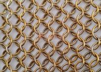 China Electroplating 0.8mm X 7mm Metal Ring Mesh For Space Divider Curtain for sale