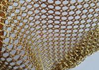 China Electroplating 0.8mm X 7mm Metal Ring Mesh For Space Divider Curtain for sale