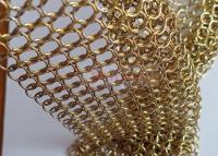 China Electroplating 0.8mm X 7mm Metal Ring Mesh For Space Divider Curtain for sale