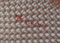 China Brass Ring Mesh Curtain For Halls Space Divider 1.5 x 15 mm for sale