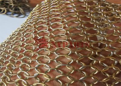 China 0.53mm X 3.81mm Room Divider Chainmail Curtain For Body Security for sale
