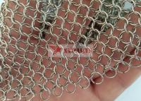 China SS304 Chainmail Welded Ring Mesh 0.8mm Wire 7mm Ring For Decoration for sale