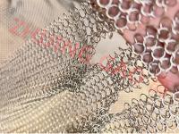 China Pvd Finished Stainless Steel Height 2.3 M Width 2.35 M Smart Architect Ring Mesh Curtain for sale