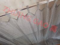 China Height 3m Width 8m Titanium Plating Silver Chain Mail Ring Mesh Closure Curtain for sale