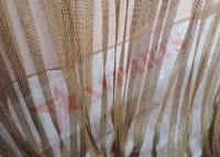 China 0.53x3.81mm Stainless Steel Metal Ring Mesh Brass Color For String Curtains for sale