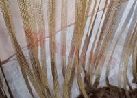 China Gold Color Metal Fringe Curtain 0.53x3.81mm Chain Mail Wire Mesh For Space Decoration for sale