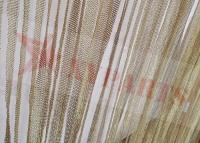 China Gold Color Metal Fringe Curtain 0.53x3.81mm Chain Mail Wire Mesh For Space Decoration for sale