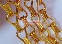 China Gold Color Aluminium Chain Fly Curtain 2.0mm Used As Room And Space Divider for sale