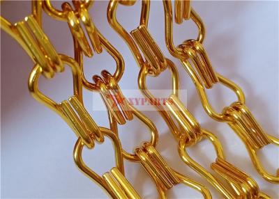 China Gold Color Aluminium Chain Fly Curtain 2.0mm Used As Room And Space Divider for sale