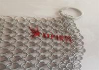 China 4'' X4 '' Food Grade Square Shape Chainmail Scrubber For Cast Iron Skillet for sale