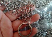 China 5 Inch Cast Iron Chainmail Scrubbers Food Grade Stainless Steel Material for sale