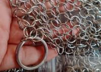 China customization logo 316 Stainless Steel Chain Mail Pot Scrubber 4inch-9inch for sale