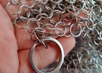 China customization logo 316 Stainless Steel Chain Mail Pot Scrubber 4inch-9inch for sale