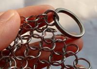 China 5 Inch Cast Iron Chainmail Scrubbers Food Grade Stainless Steel Material for sale