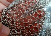 China High Grade Metal Chain Mail Pot Scrubber 4×4inch Anticorrosive for sale