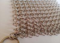 China Customizable 7x7inch Chain Mail Cast Iron Cleaner Rust Resistance for sale