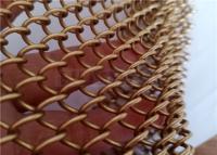 China 1.2mm Aluminium Material Coil Mesh Drapery Silver Color Used As Energy Saving Window Interiors for sale