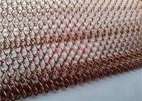 China 1.2mm Aluminium Material Coil Mesh Drapery Silver Color Used As Energy Saving Window Interiors for sale