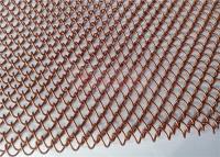 China Copper Color Metal Coil Curtains 8x8mm Used As Room Dividers For Internal Decoration for sale
