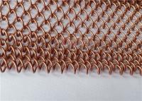 China Aluminium Alloy Coil Mesh Drapery Copper Color Used As Space Divider Curtains for sale