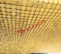 China 45x150cm Aluminum Flakes Fabric Gold Color For Decoration for sale