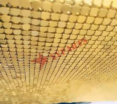 China 45x150cm Aluminum Flakes Fabric Gold Color For Decoration for sale
