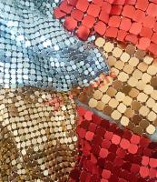 China Various Color 3mm Metal Sequin Mesh For Space Divider for sale