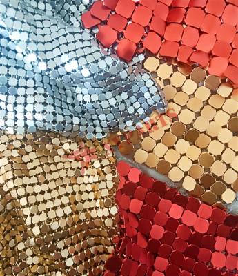 China Various Color 3mm Metal Sequin Mesh For Space Divider for sale