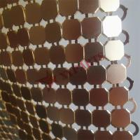 China Various Color 3mm Metal Sequin Mesh For Space Divider for sale