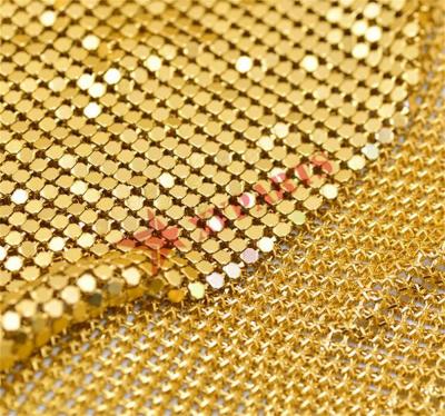 China Soft Flexible Aluminum Chainmail Mesh Fabric Decoration for sale