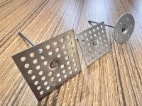 China Aluminum Nail Perforated Base Insulation Stick Hangers Fixing Washer for sale