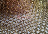 China Gold Color Metal Ring Mesh Stainless Steel For Buildings Facade for sale
