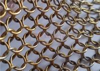 China Gold Color Metal Ring Mesh Stainless Steel For Buildings Facade for sale