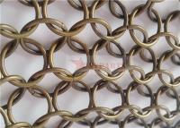 China Bronze Color Ring Mesh Curtain 1.5x15mm For Store Construction for sale