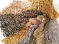 China Chain Mail Weave Stainless Steel Ring Mesh Colored Finished for sale