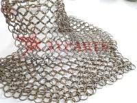 China Chain Mail Weave Stainless Steel Ring Mesh Colored Finished for sale