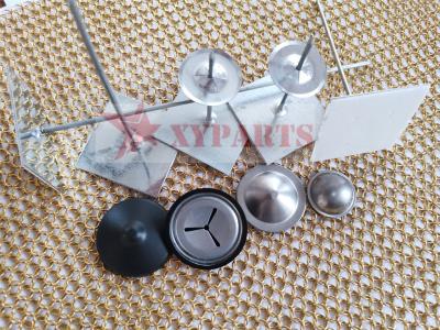 China 50mm Tape Base Rock Wool Fastener Adhesive Insulation Metal Self Stick Pins for sale