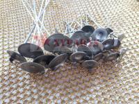 China Insulation Blankets Round Hook Base Stainless Steel Lacing Anchors With Dome Cap for sale