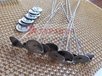 China Insulation Blankets Round Hook Base Stainless Steel Lacing Anchors With Dome Cap for sale