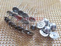 China Insulation Blankets Round Hook Base Stainless Steel Lacing Anchors With Dome Cap for sale