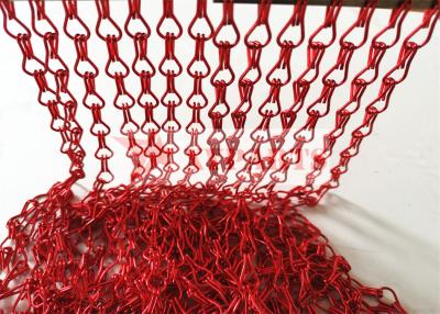 China Space Divider Anodized Aluminium Chain Link Fly Curtain Double Hook Chain for sale