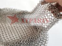 China Space Partition Stainless Steel Metal Ring Mesh 1.2mmx10mm for sale